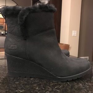 UGG | Shoes | New Ugg Devorah Waterproof Boot Black Wedge Bootie | Poshmark